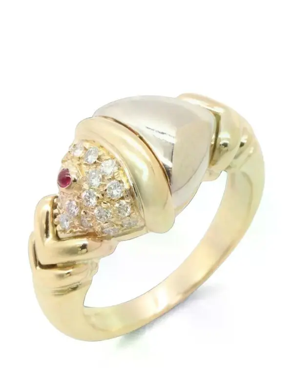 BVLGARI 2010s Naturalia Diamond And Ruby Ring