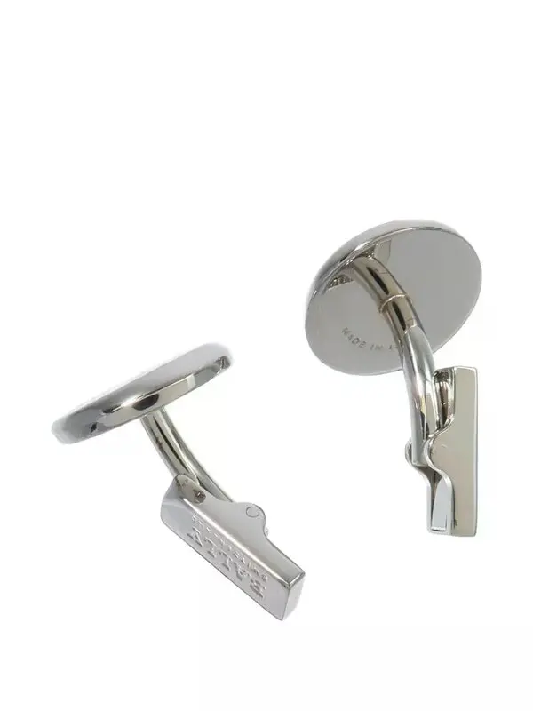 Bally Striped Round Cuff Links