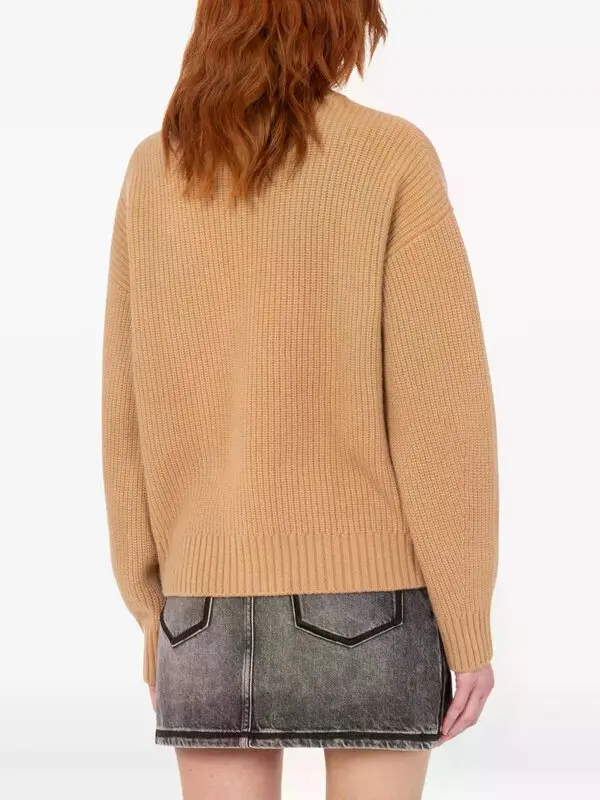 Moschino Heart-motif Ribbed-knit Wool Sweater