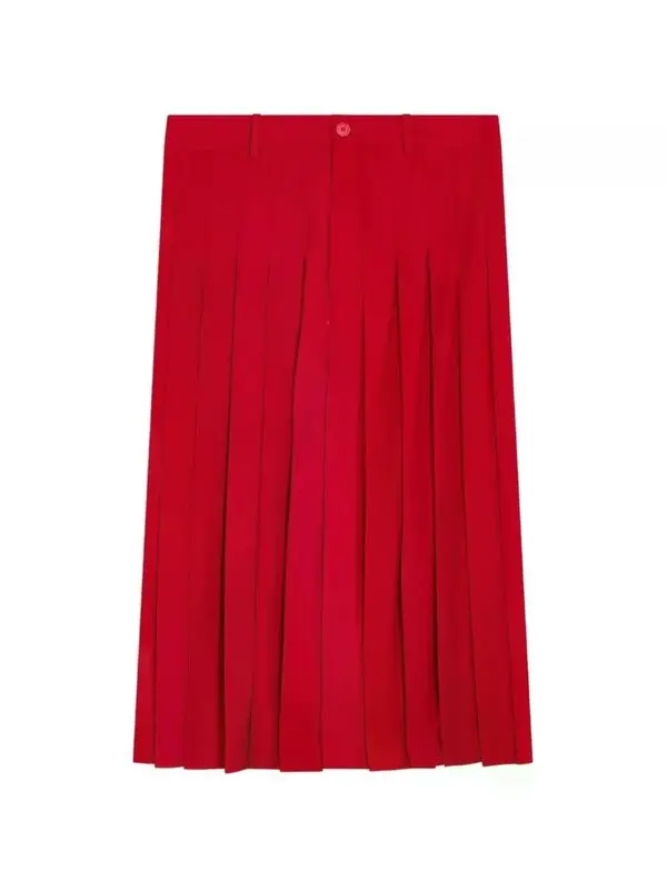 SEMICOUTURE Dalila Pleated Midi Skirt - Red