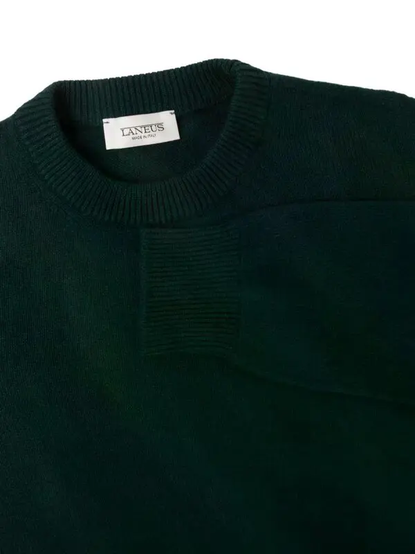 LANEUS Crew-neck Knitted Sweater