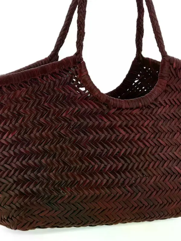 Dragon Diffusion Big Nantucket Woven Leather Shoulder Bag