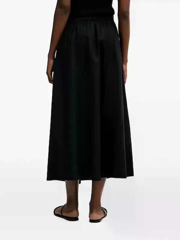 BENETTON Elasticated Gathered Midi Skirt