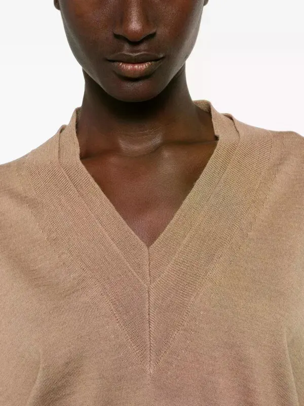 Erika Cavallini V-neck Drop-shoulder Sweater