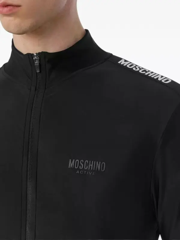 Moschino Logo-tape Zip-up Sweatshirt