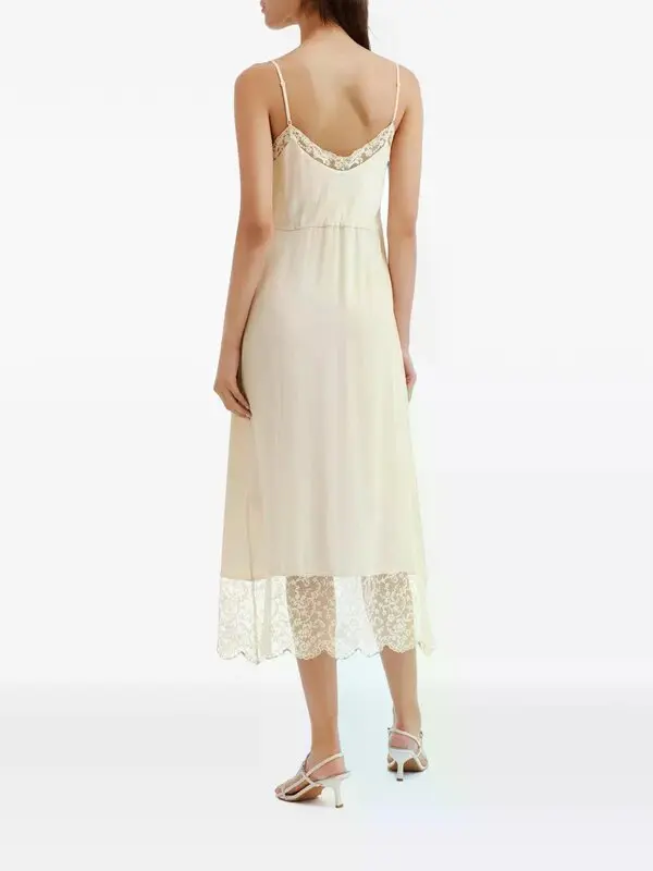 Simone Rocha Lace-trim Slip Midi Dress