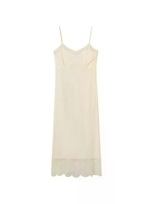 Simone Rocha Lace-trim Slip Midi Dress