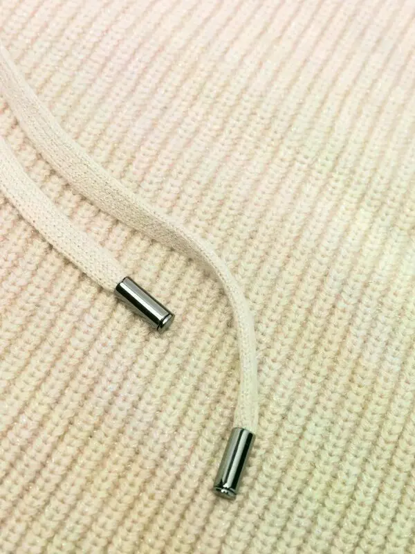 Peserico Ribbed-knit Drawstring Balaclava