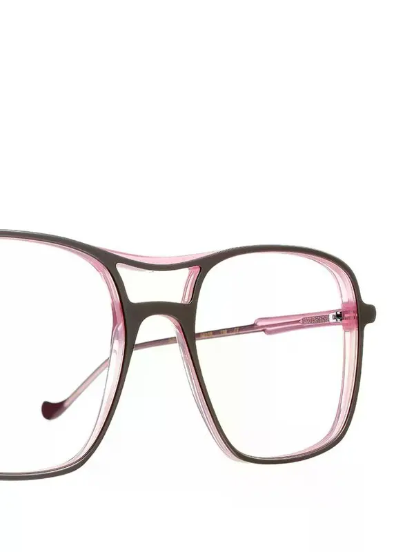 CAROLINE ABRAM Nancy Square-frame Glasses - Brown