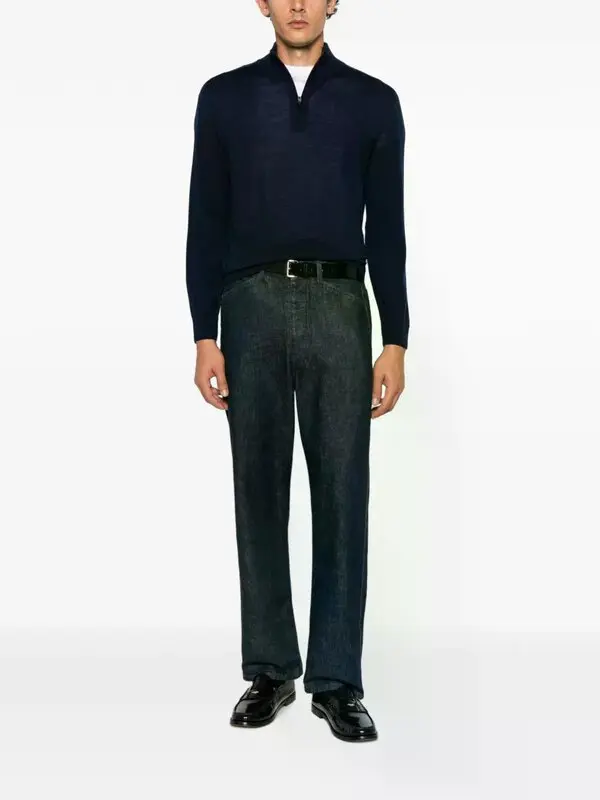 Canali Quarter-zip Knitted Sweater