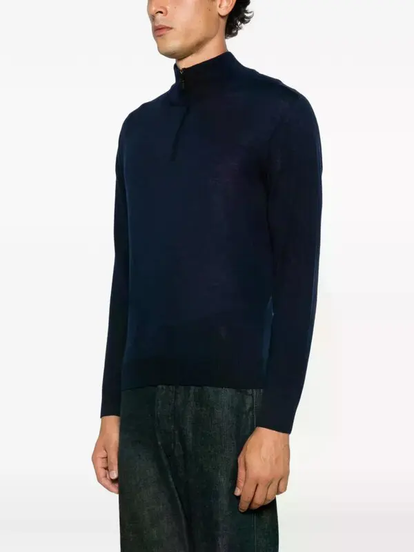 Canali Quarter-zip Knitted Sweater