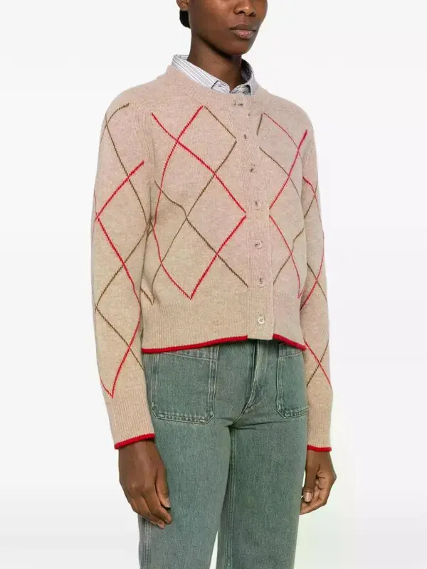 MOISMONT Argyle-knit Cardigan