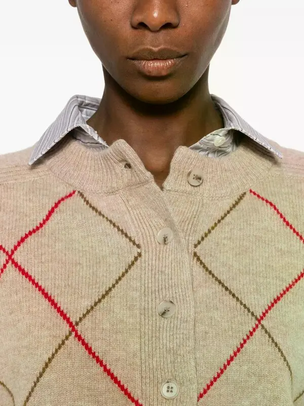 MOISMONT Argyle-knit Cardigan