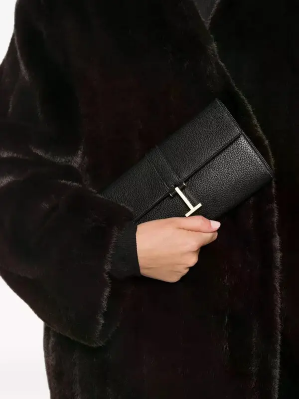 TOM FORD T-clasp Grained Leather Wallets