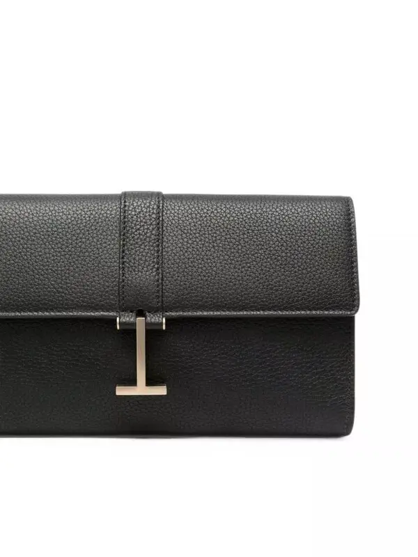 TOM FORD T-clasp Grained Leather Wallets