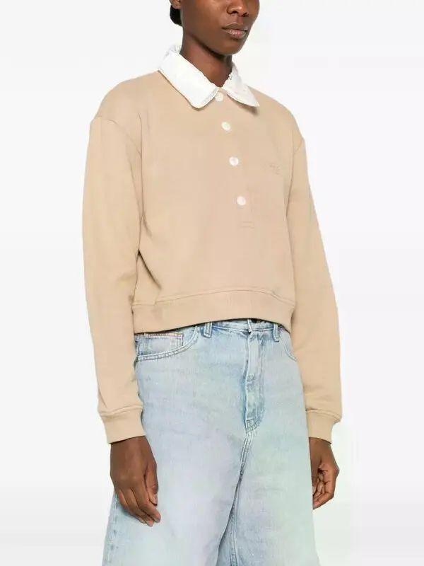 N°21 Lace-collar Embroidered Sweatshirt