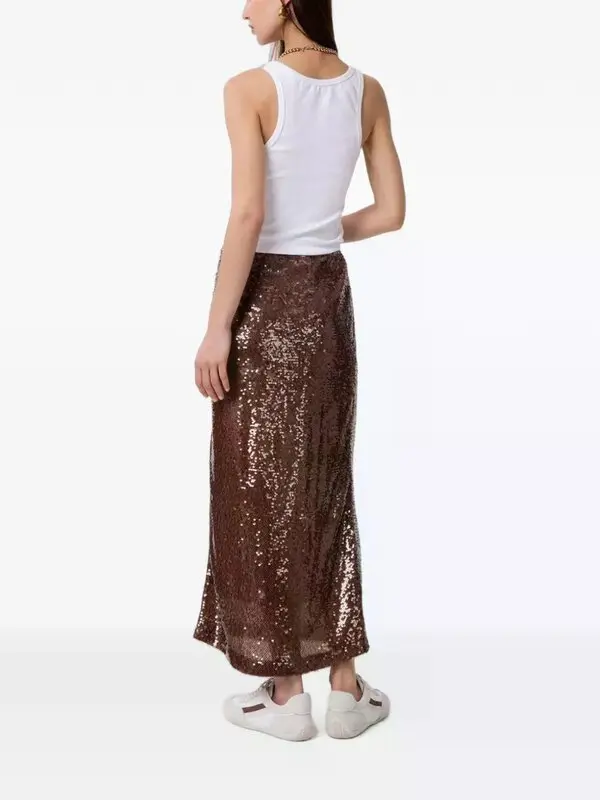 GAELLE PARIS Sequin-embellished Midi Skirt