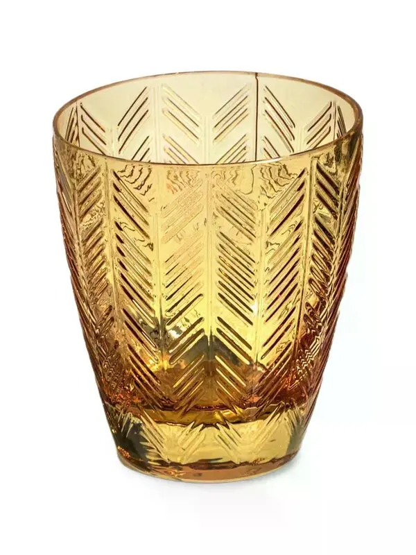 Missoni Chevron-engraved Glass Tumbler - Yellow