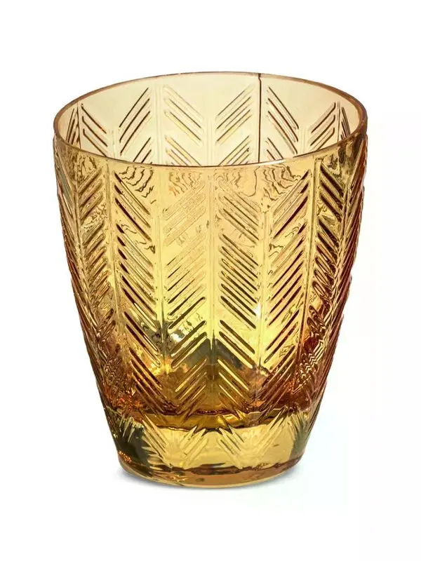 Missoni Chevron-engraved Glass Tumbler - Yellow
