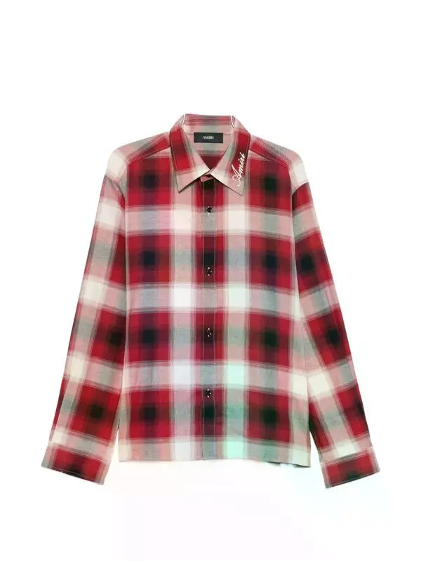 Amiri Logo-embroidered Checked Shirt