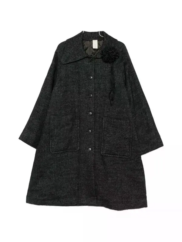 Soh Floral-applique Single-breasted Coat
