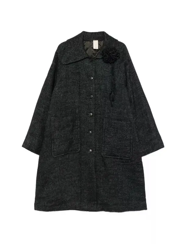 Soh Floral-applique Single-breasted Coat