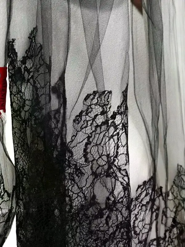 Valentino Garavani Lace-trim Tulle Scarf