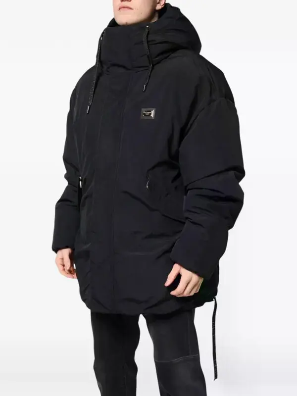 Dolce & Gabbana Logo-plaque Hooded Coat