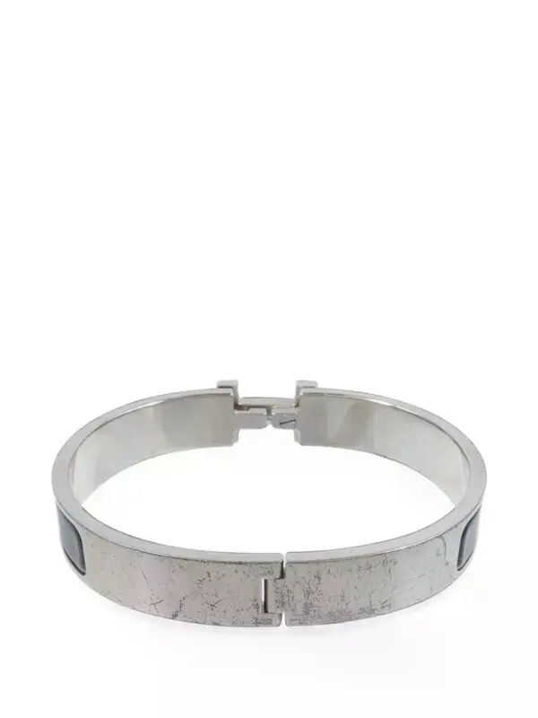 Hermès Clic H Enamel Bracelet - Silver