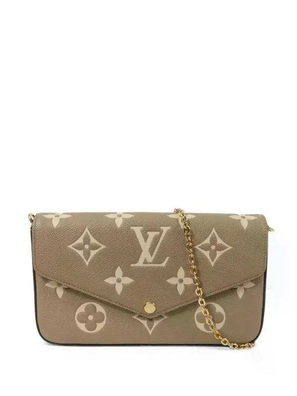 LOUIS VUITTON Felicie Chain Clutch Bag - Neutrals