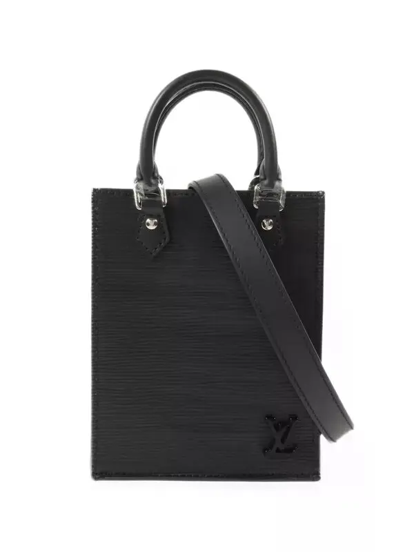 LOUIS VUITTON Petit Sac Plat Tote Bag - Black