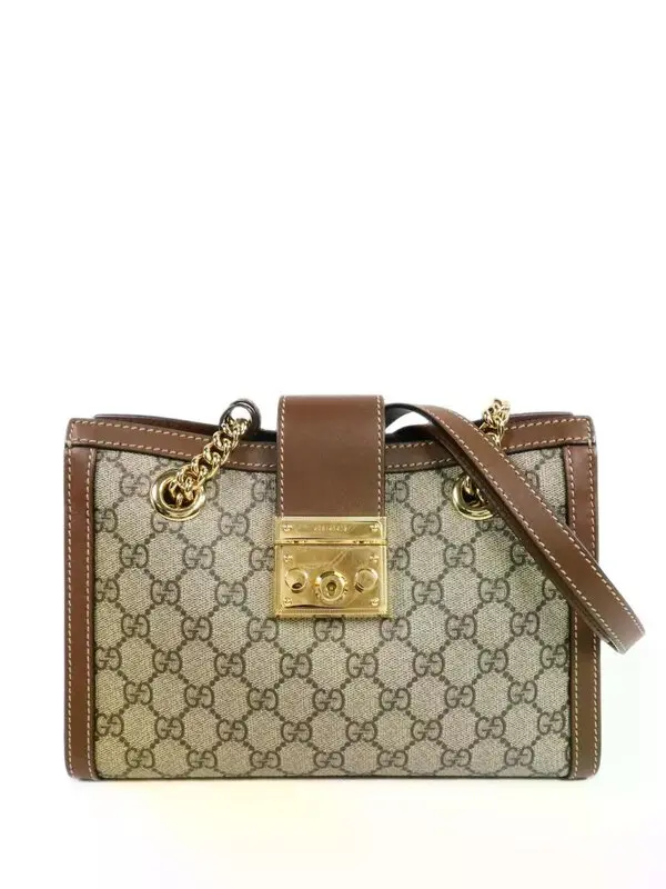 Gucci Padlock Chain-strap Shoulder Bag - Brown
