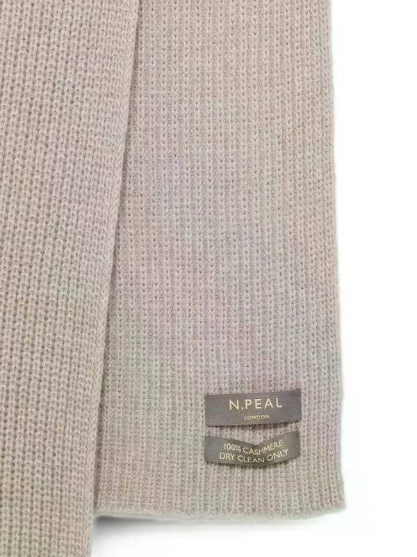 N.peal Ribbed Cashmere Scarf