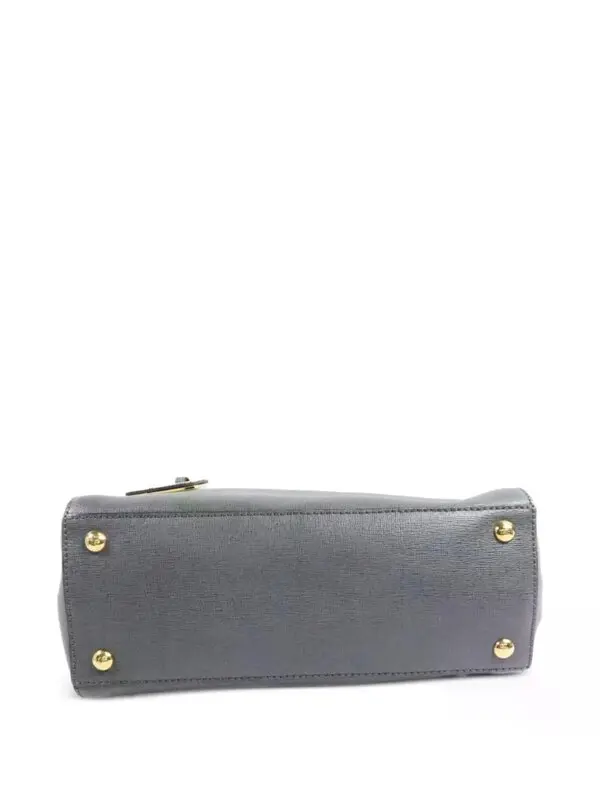Fendi 2 Jours Leather Tote Bag - Grey