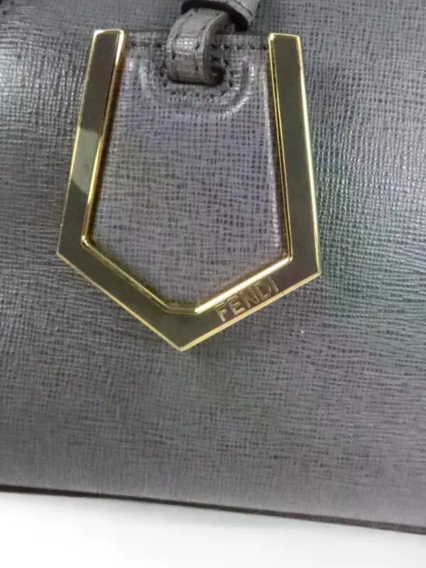 Fendi 2 Jours Leather Tote Bag - Grey