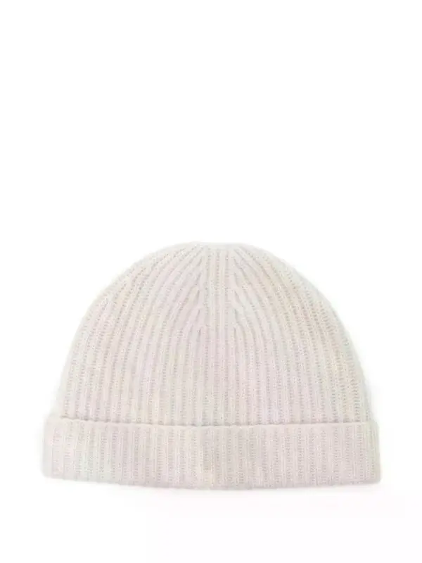 N.peal Ribbed-knit Beanie Hat - Neutrals