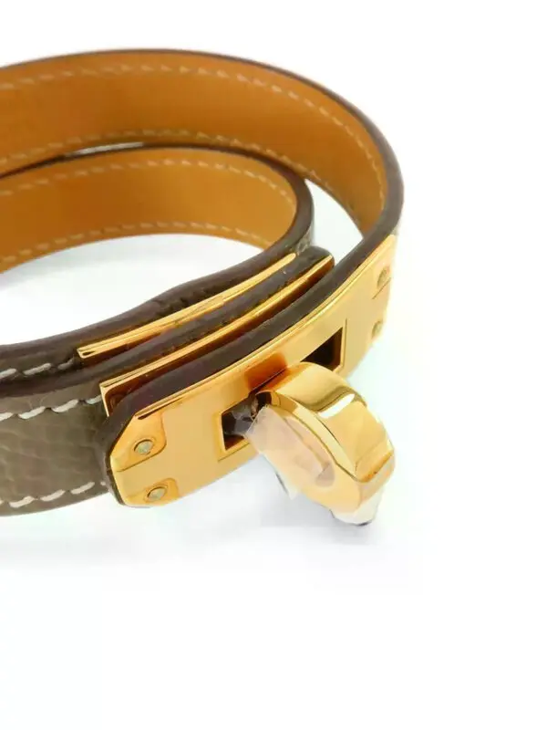 Hermès 2023 Kelly Double Tour Leather Bracelet