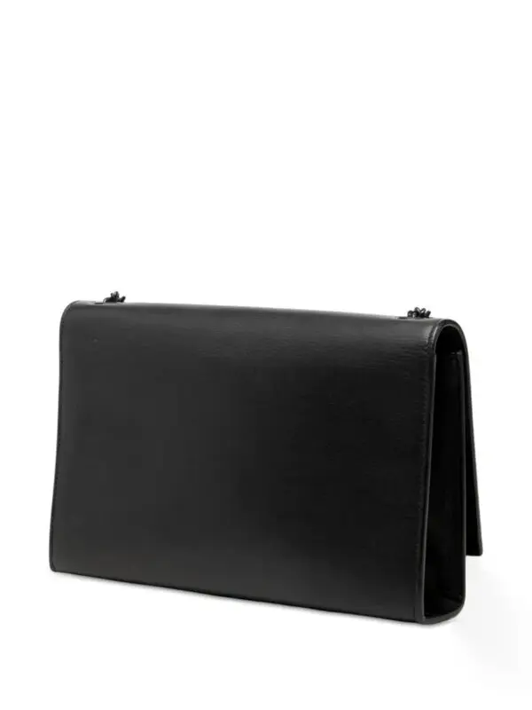 Saint Laurent 2016 Medium Calfskin Star And Heart Patchwork Monogram Monochrome Kate Crossbody Bag