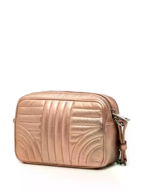 Prada 2013-2026 Metallic Nappa Impunture Diagramme Camera Bag Crossbody Bag