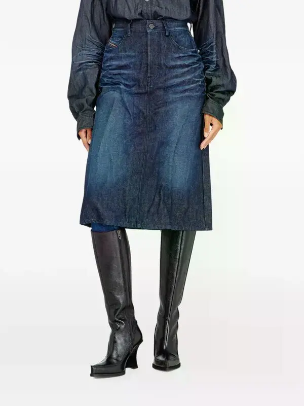 DIESEL® Faded Denim Skirt
