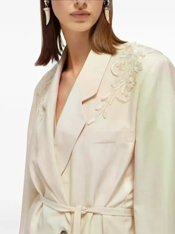 BLUGIRL Embroidered Belted Blazer