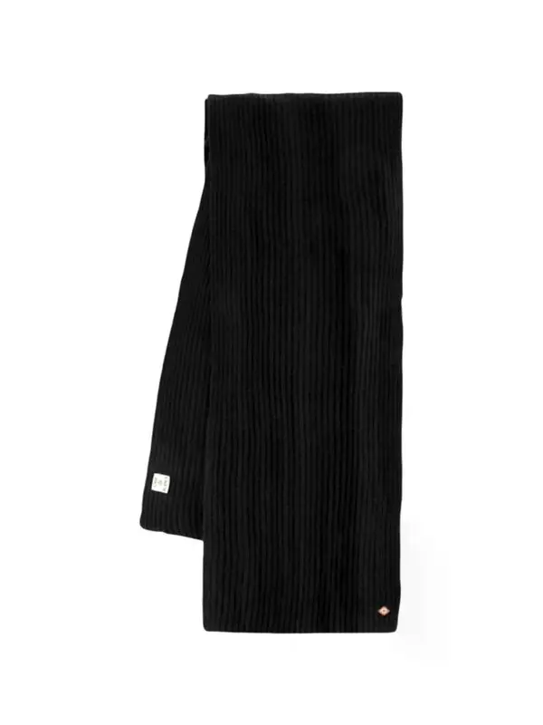 Casablanca Ribbed-knit Scarf - Black