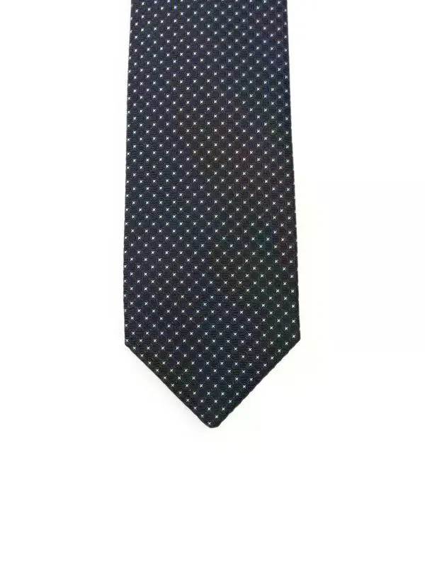 BARBA NAPOLI Micro-pattern Silk Tie