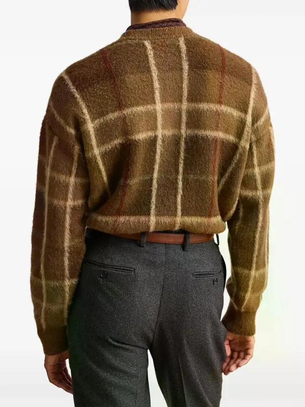 Ralph Lauren Purple Label Plaid-pattern Sweater