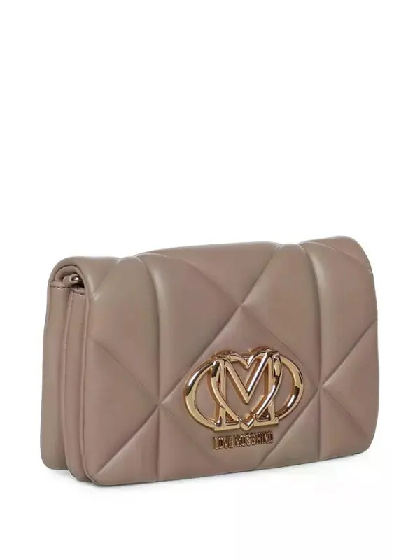 Moschino Quilted Logo-plaque Shoulder Bag