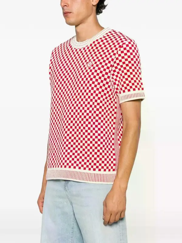 Casablanca Checkered Knit T-shirt