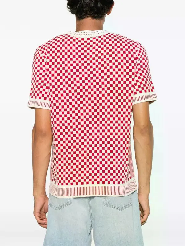 Casablanca Checkered Knit T-shirt