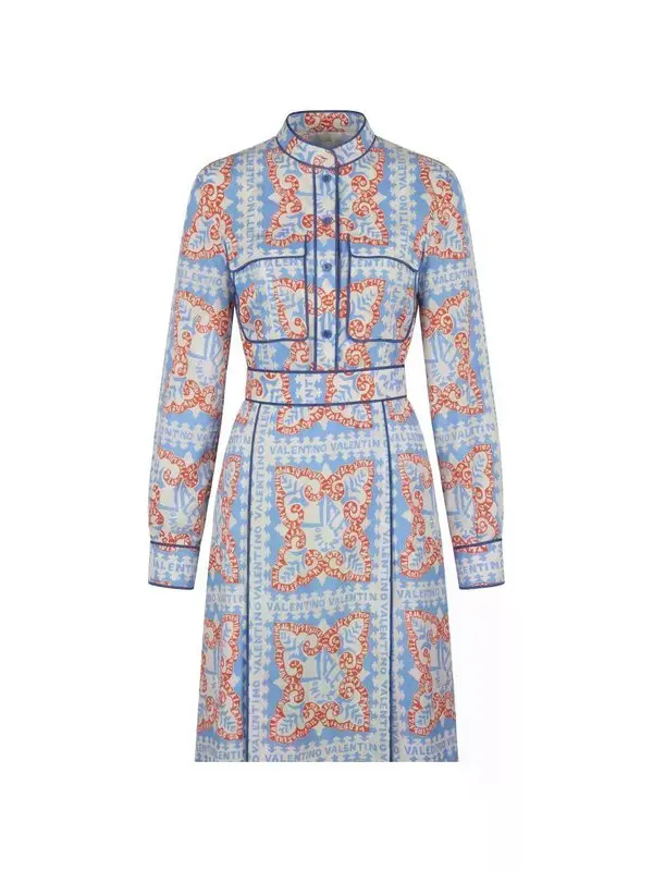 Valentino Garavani Logo-print Belted Dress