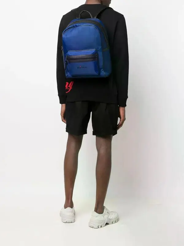 Kiton Logo-print Zip-up Backpack