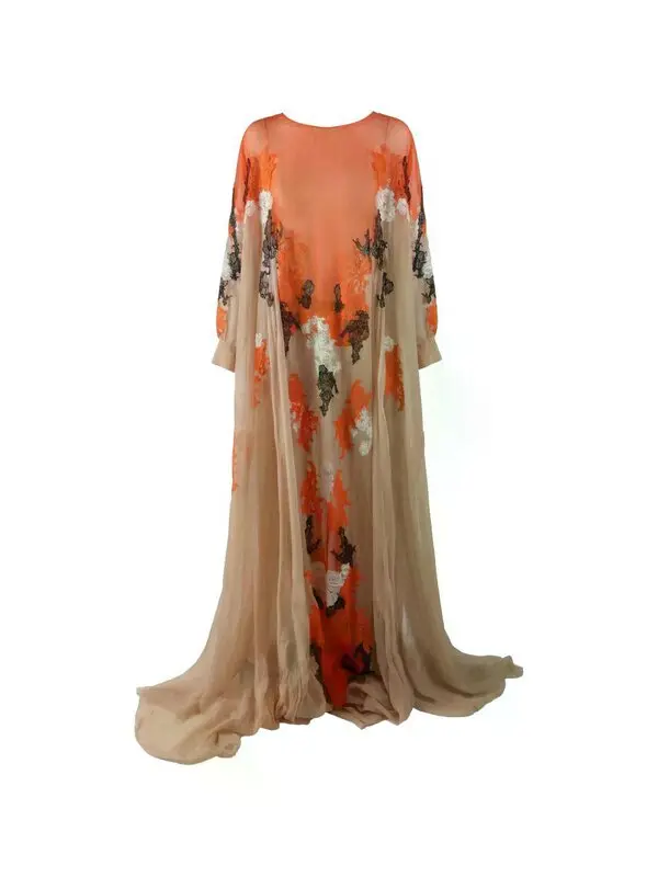 Valentino Garavani Lace-appliqué Floor-length Maxi Dress